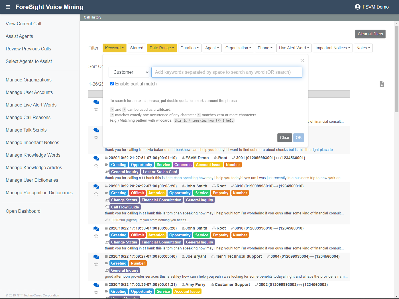 NTT TechnoCross - ForeSight - Solutions by Contact Center Role